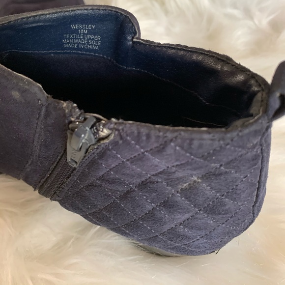 Shoes | Wesley Blue Booties Size 1 | Poshmark
